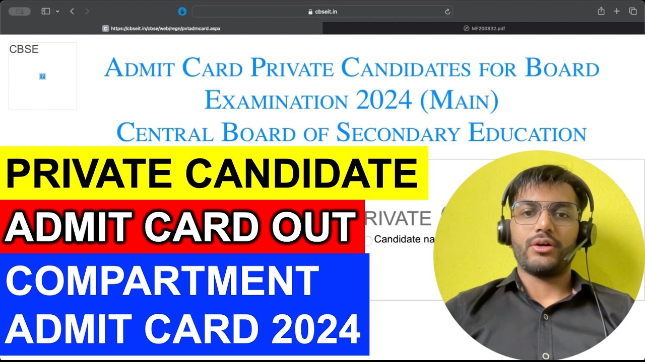 How To Download Admit Card for Private Candidate Compartment Student ...