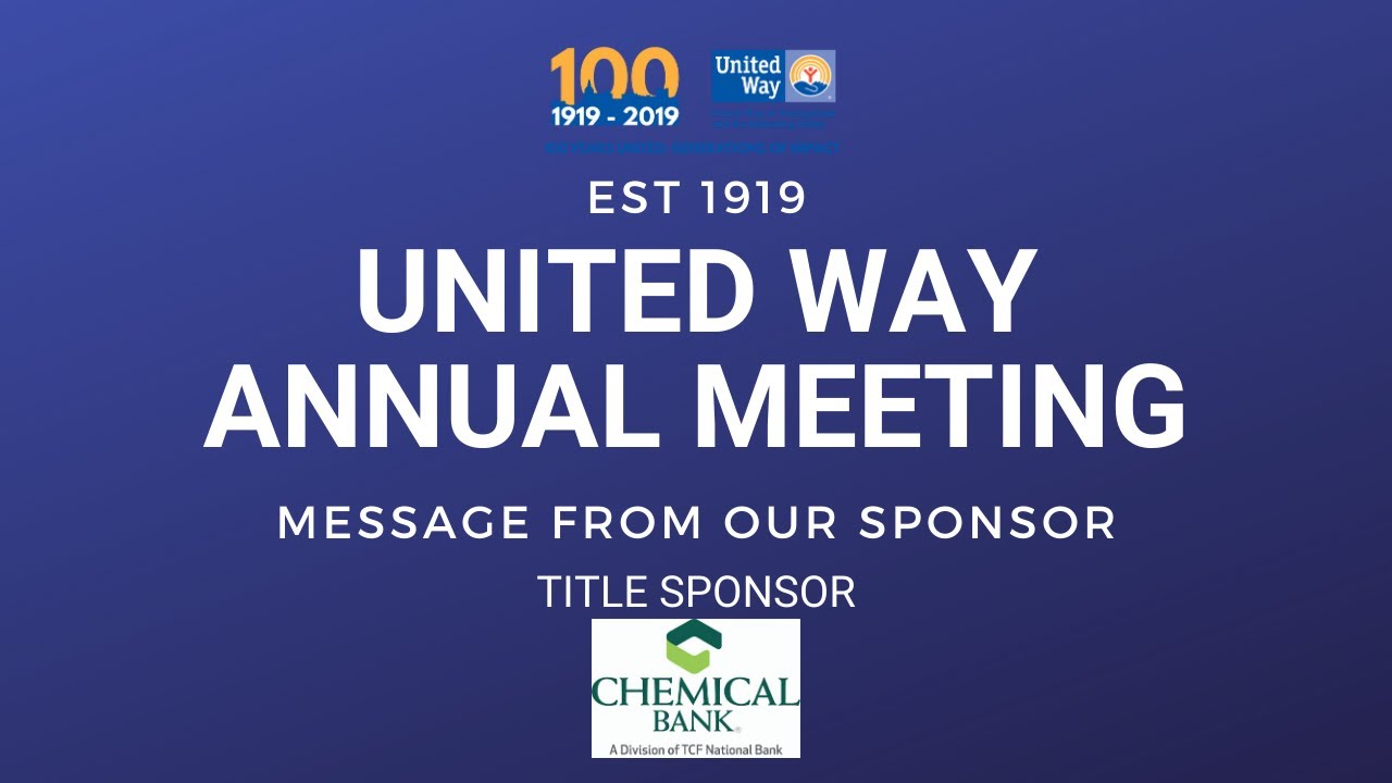 ANNUAL MEETING MESSAGE FROM OUR SPONSOR - YouTube