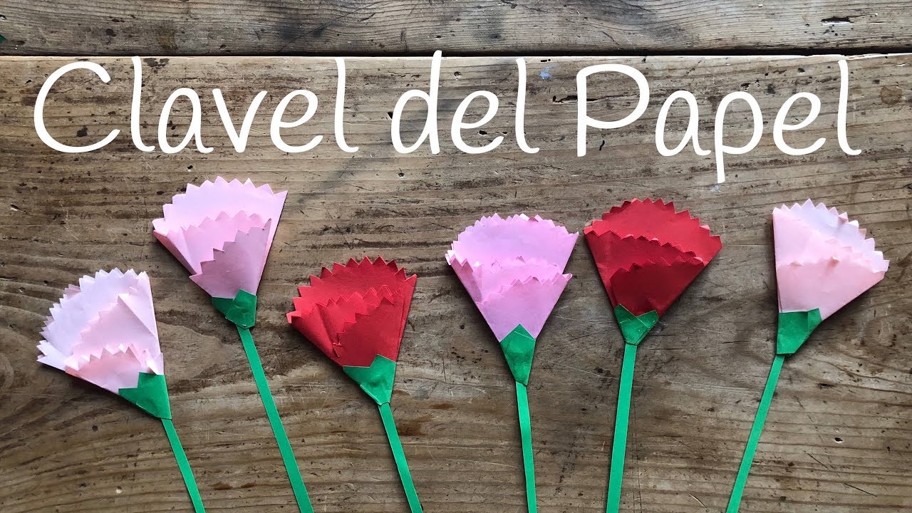 CLAVEL de papel para el día de la madre | ORIGAMI fácil para NIÑOS ...