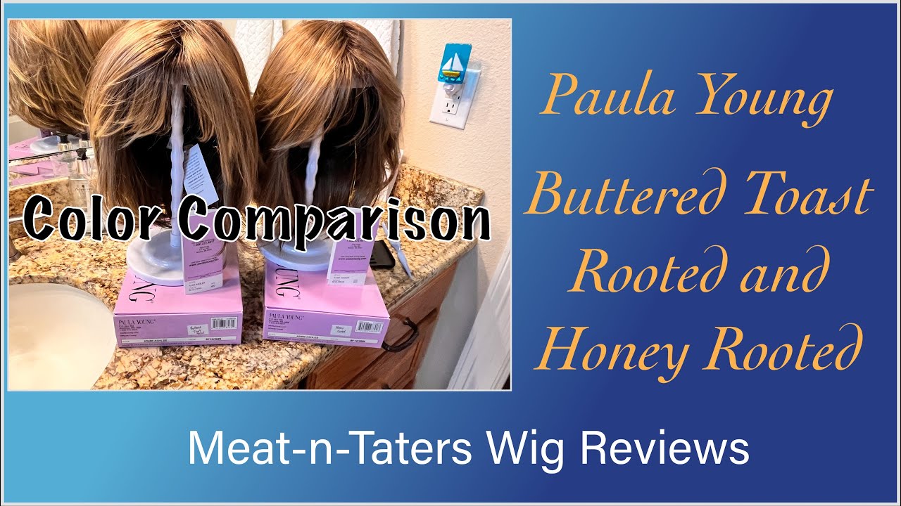 Color Comparison: Paula Young Buttered Toast Rooted and Honey Rooted ...