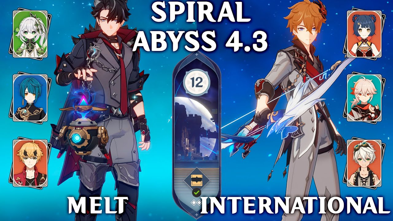 Spiral Abyss 4.3 Floor 12 9 Stars. Wriothesley Melt and Childe International. Genshin Impact 4.3 ...