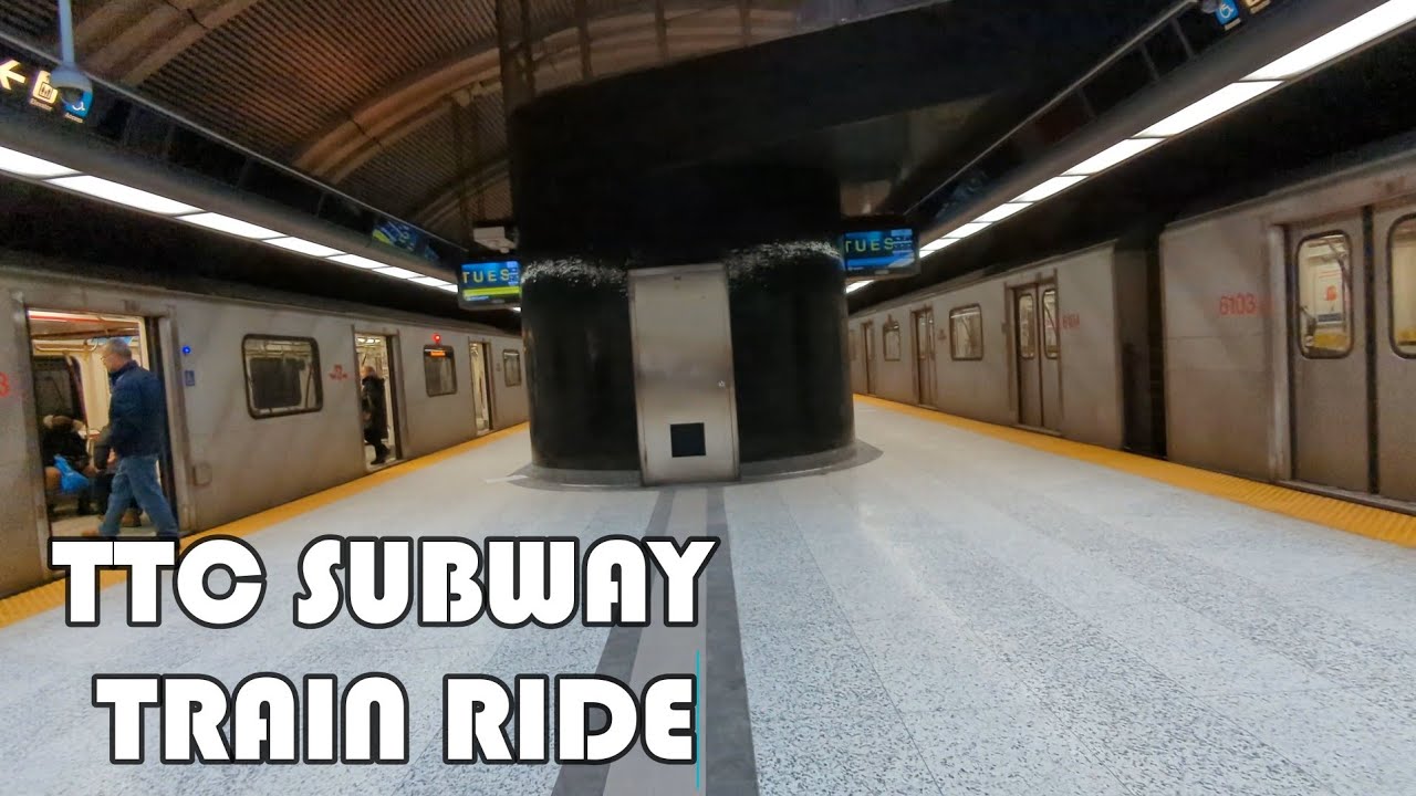 TTC Subway Train Ride On line 1 from Sheppard West Station To Vaughan ...