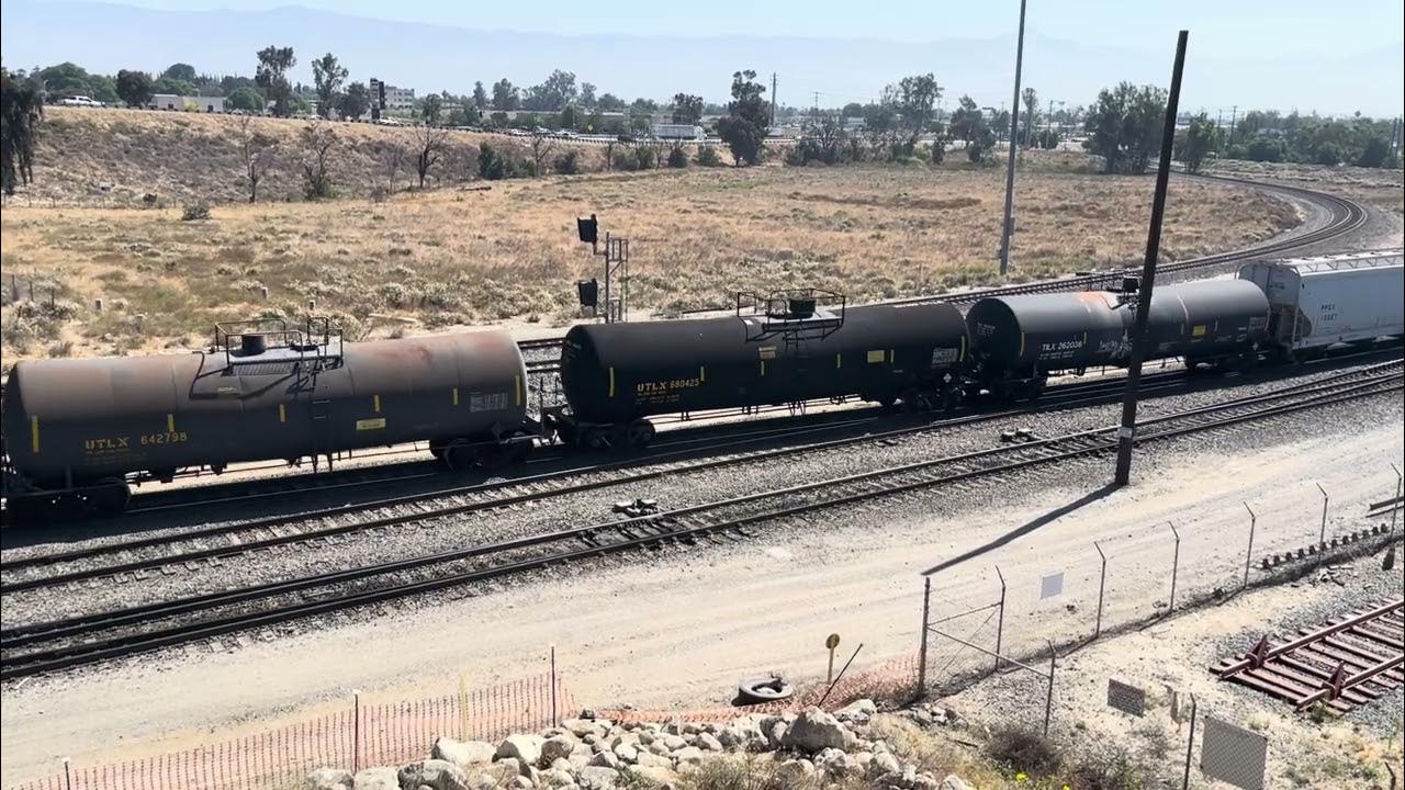 UP 6614 Northbound Manifest Train at West Colton Yard - YouTube