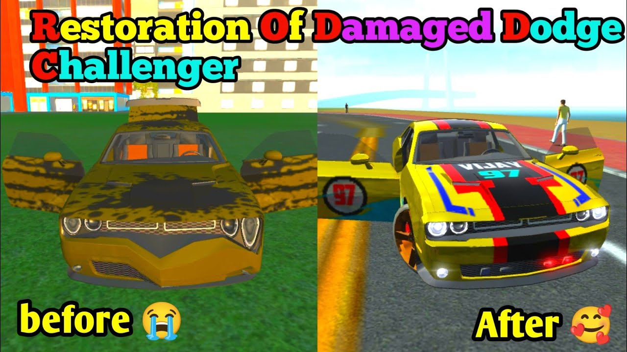 Restoration Of Damaged Dodge Challenger | Car Simulator 2 | New Update ...