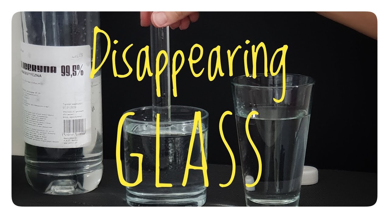 Disappearing glass – amazing science trics, glycerin, science ...