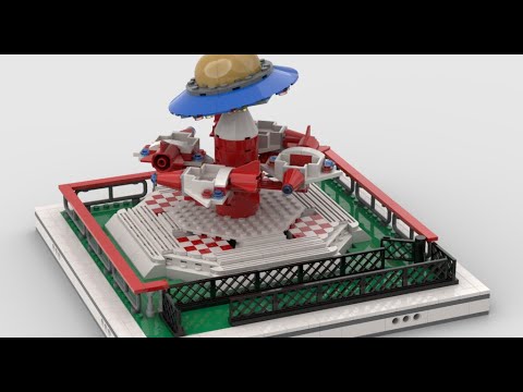Lego Space Carousel for modular Amusement Park MOC - YouTube