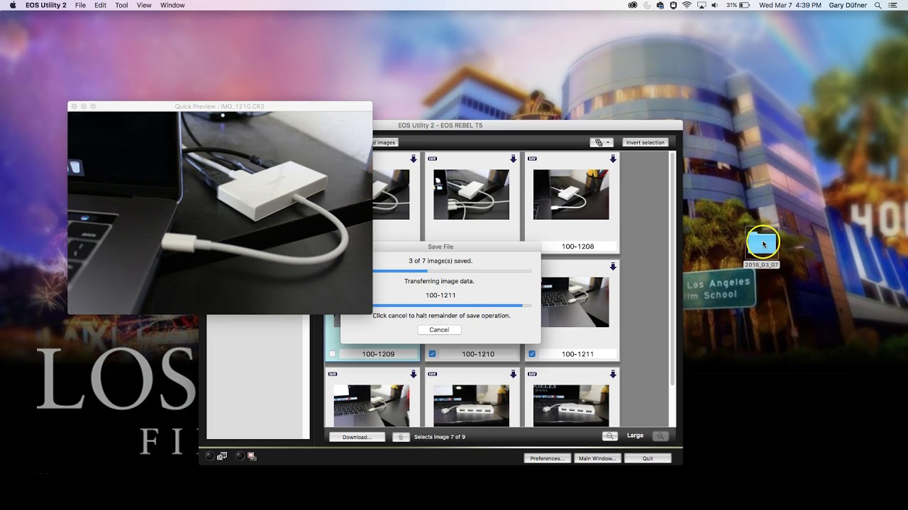 Download images to a MAC from Canon Rebel camera - YouTube