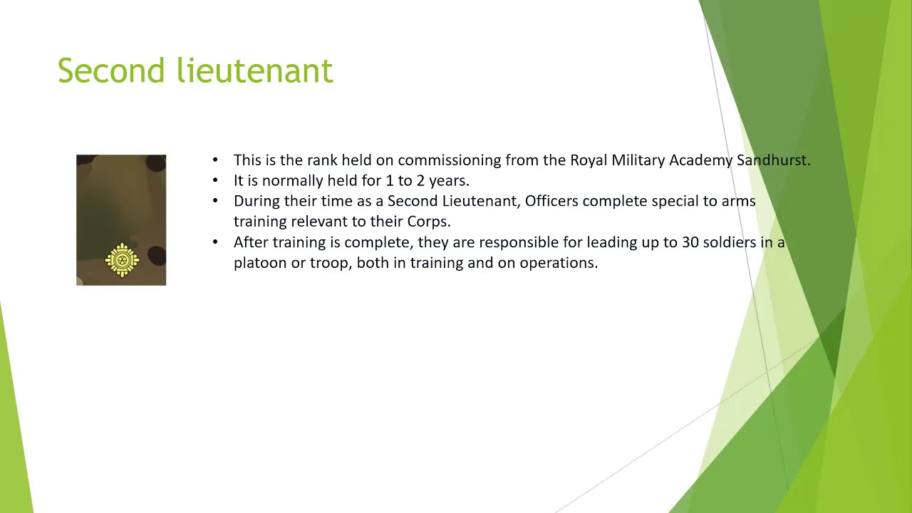 MILITARY KNOWLEDGE: badges of rank (officers) by cadet Lcpl Burkitt ...