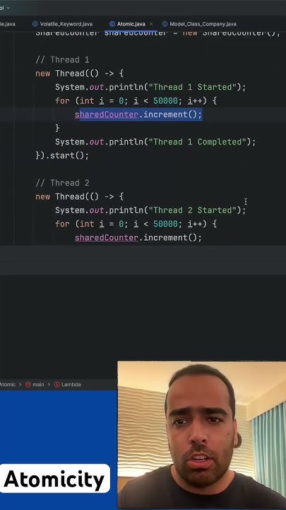 In Java, we use ‘Atomic’ classes, like ‘AtomicInteger.’ #shortsviral #trendingshorts #techshorts ...