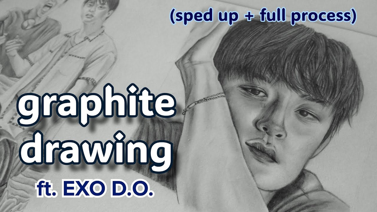 Drawing EXO 도경수 (D.O.) | Realistic graphite drawing | shading | face ...