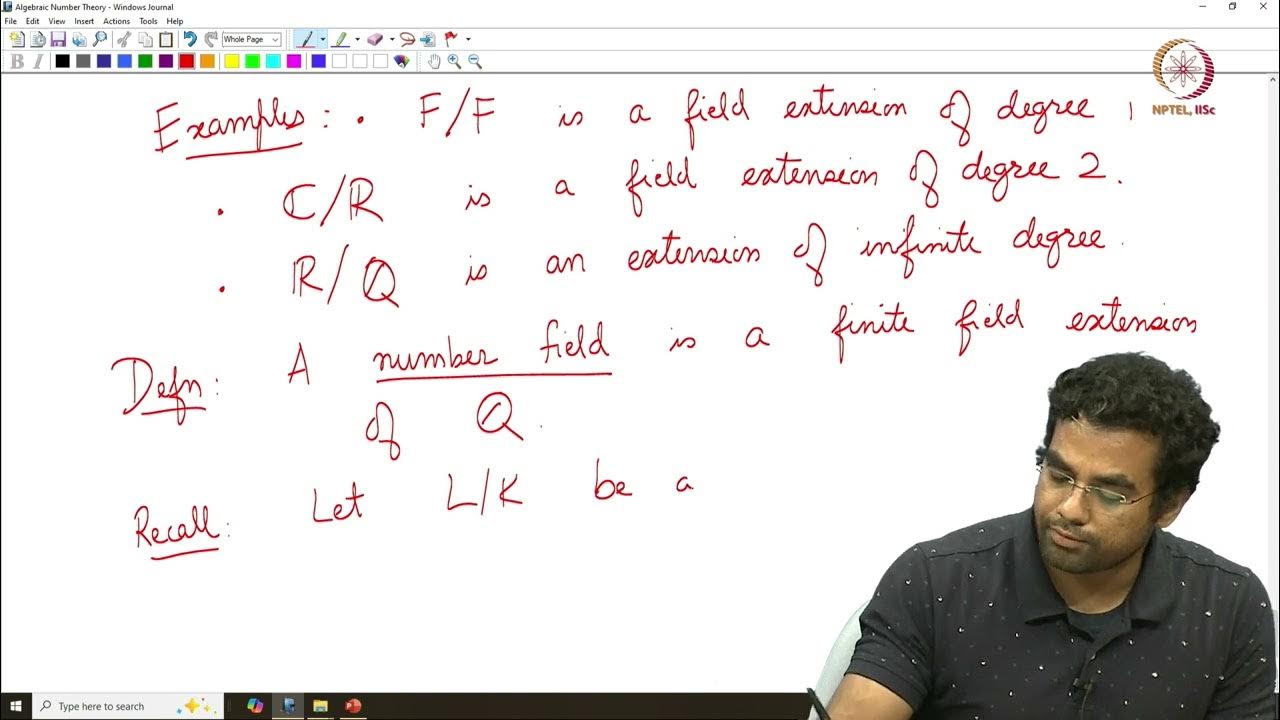 Lec 02 Algebraic Numbers - YouTube