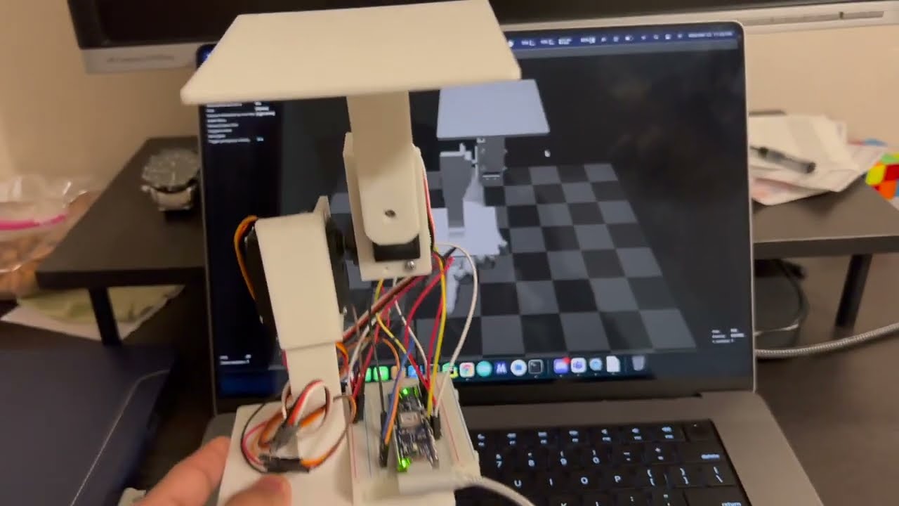 Self balancing platform using Reinforcement learning - YouTube
