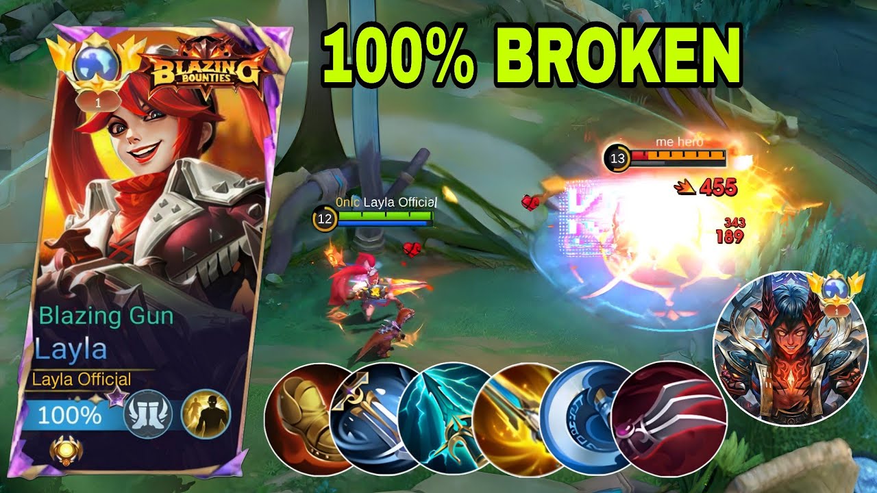 GLOBAL LAYLA BEST BUILD AND EMBLEM 2025 INSANE 1 HIT!! LAYLA BEST BUILD ...