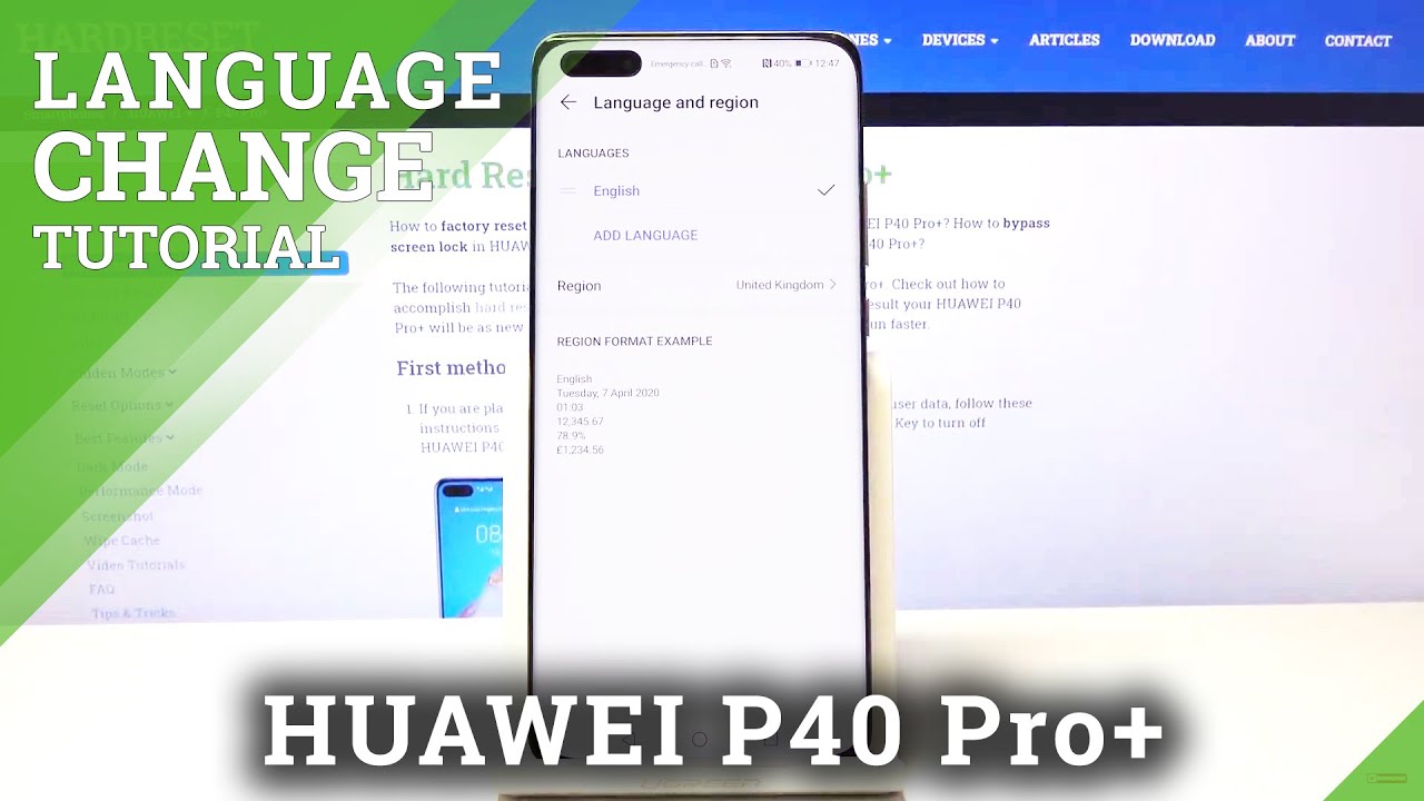 How to Change Language in HUAWEI P40 Pro+ – Find System Language ...