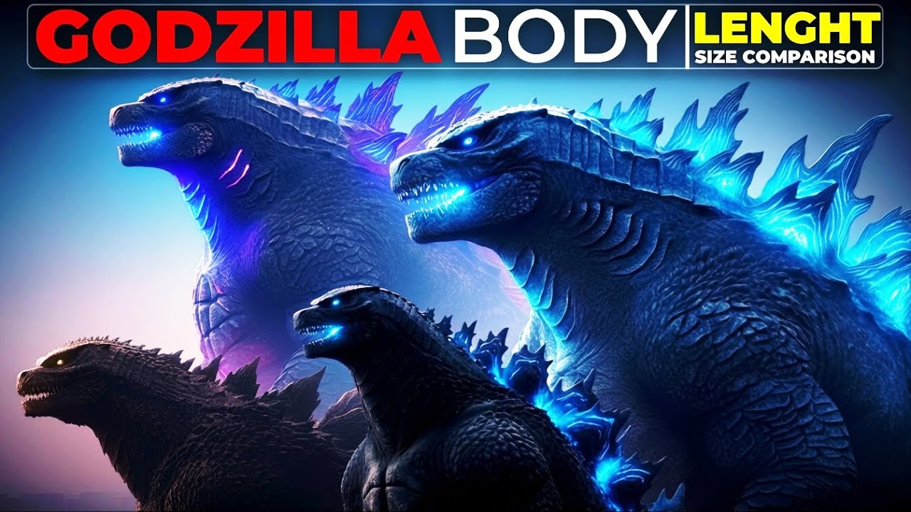 Godzilla Body Size and Weight Comparison 3D | 3D Comparison | 3D ...