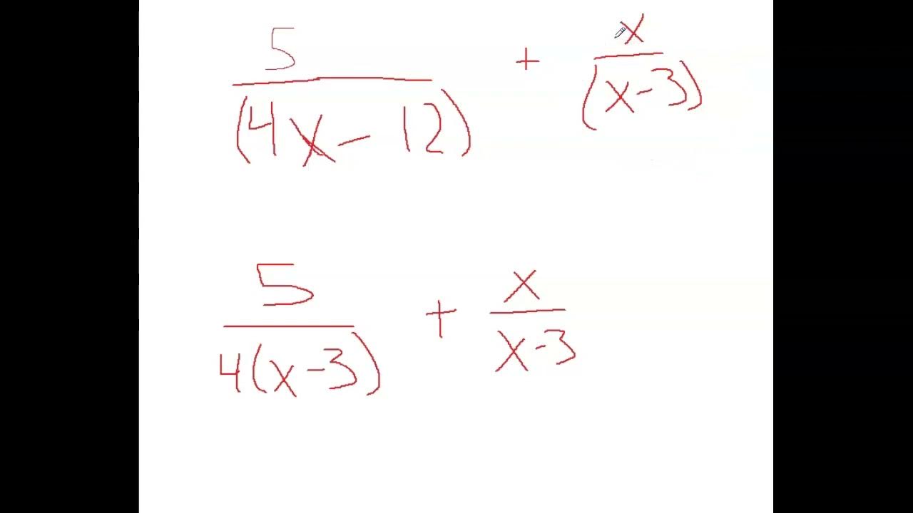 Adding Fractions Polynomials - YouTube