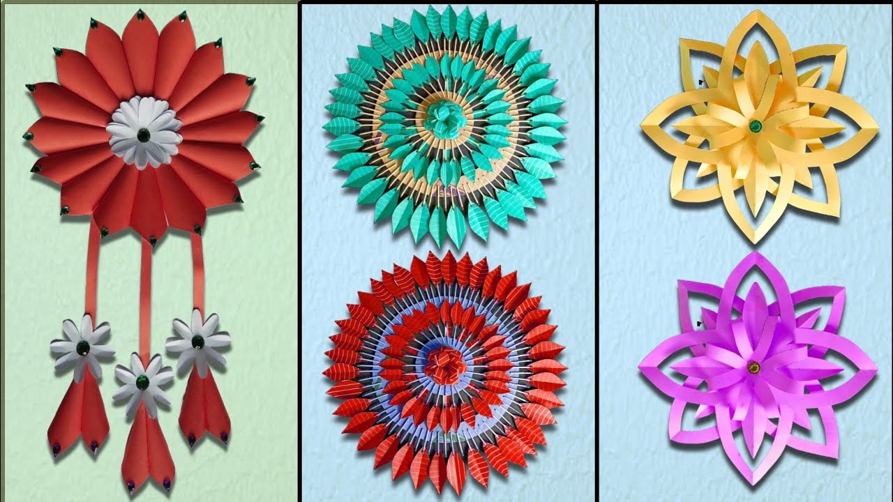 3 Beautiful Wallmate | Easy Paper Wallmate | Diy Paper Wallmate Crafts ...