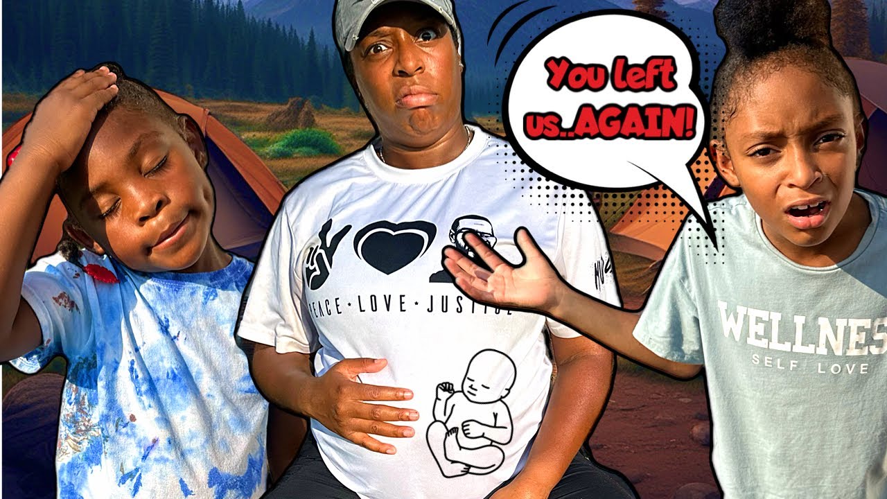 MOM LEFT US AT CAMP‼️ 🏕️ #skits #labkids - YouTube