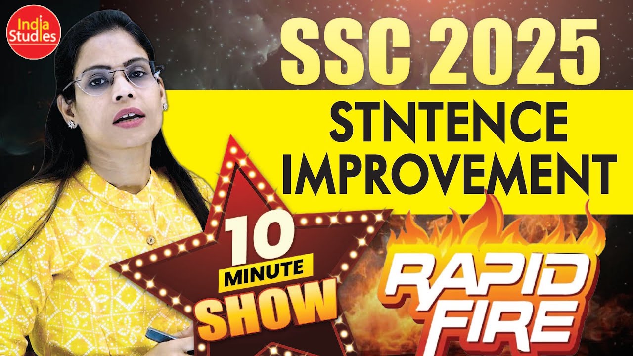 Rapid Fire Sentence Improvement 10 minutes Show || With Soni Ma'am ...