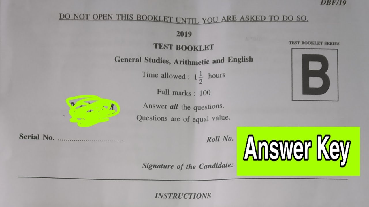 PSC CLERKSHIP ANSWER KEY 2019 | WBPSC CLERKSHIP 2019 ANSWER KEY | 1ST ...