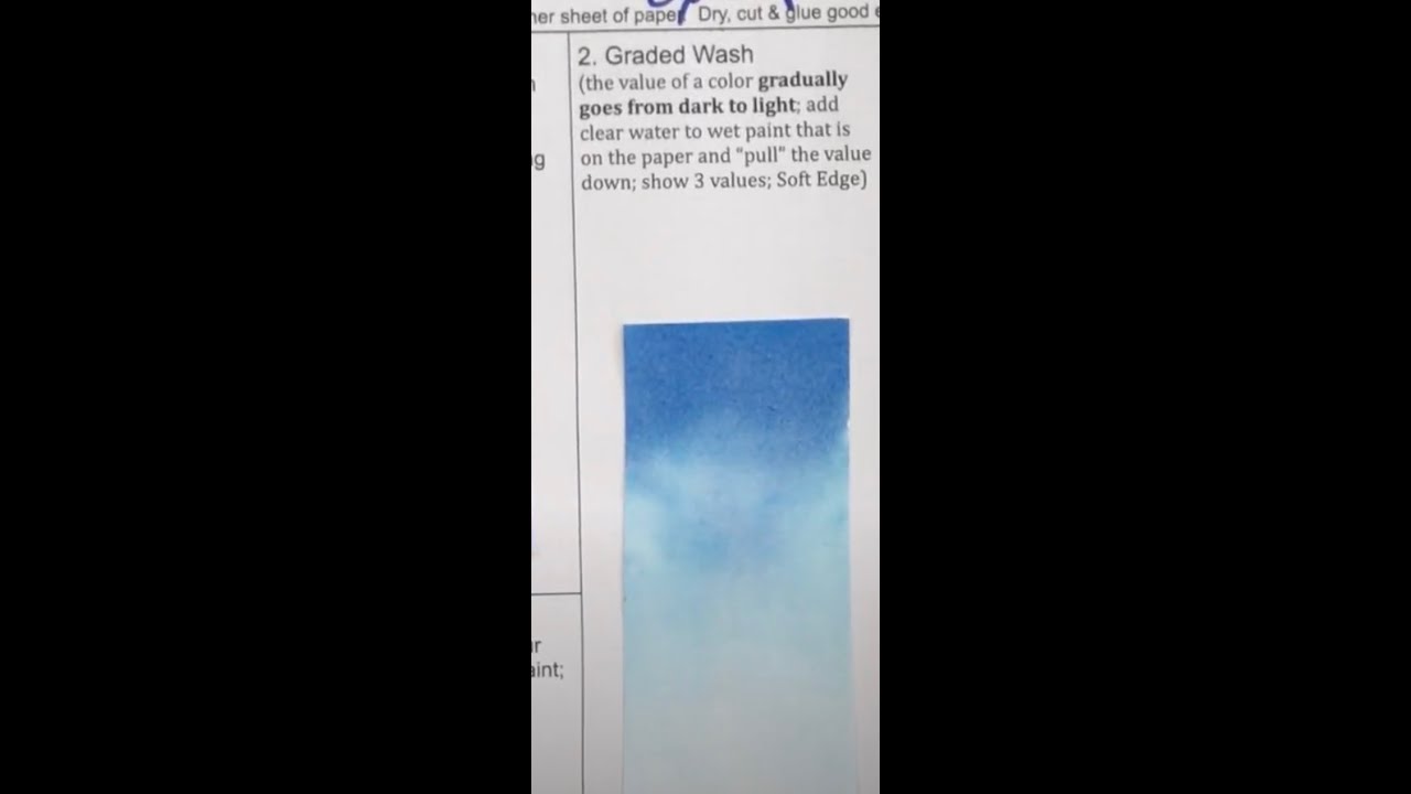 3 Watercolor Techniques Graded Wash 1 05 - YouTube