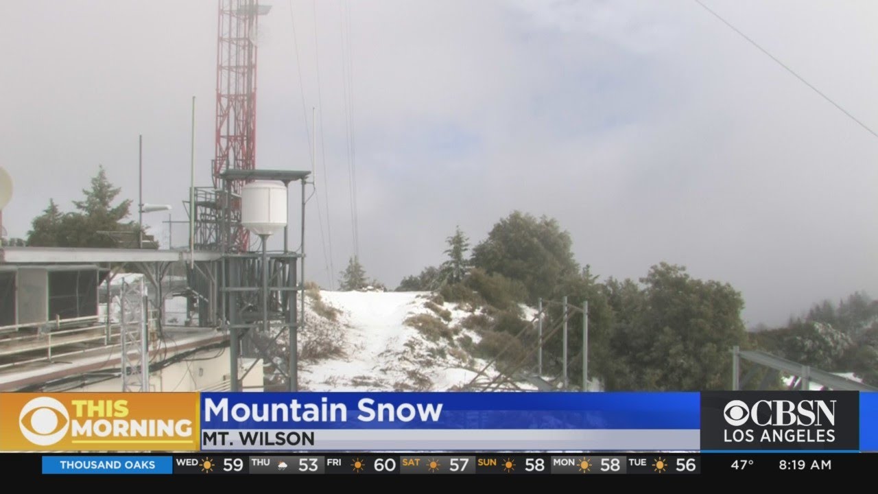 Snow Falls On Mt. Wilson In The San Gabriel Mountains - YouTube