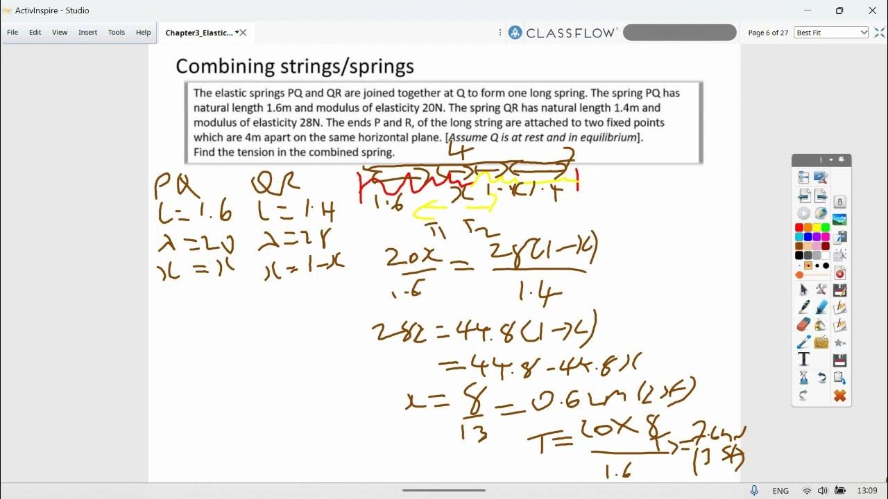 ELASTIC STRINGS AND SPRINGS - HOOKE'S LAW A-LEVEL FURTHER MATHS - YouTube