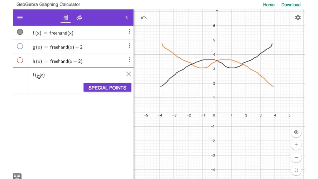 Transformation with freehand functions - YouTube