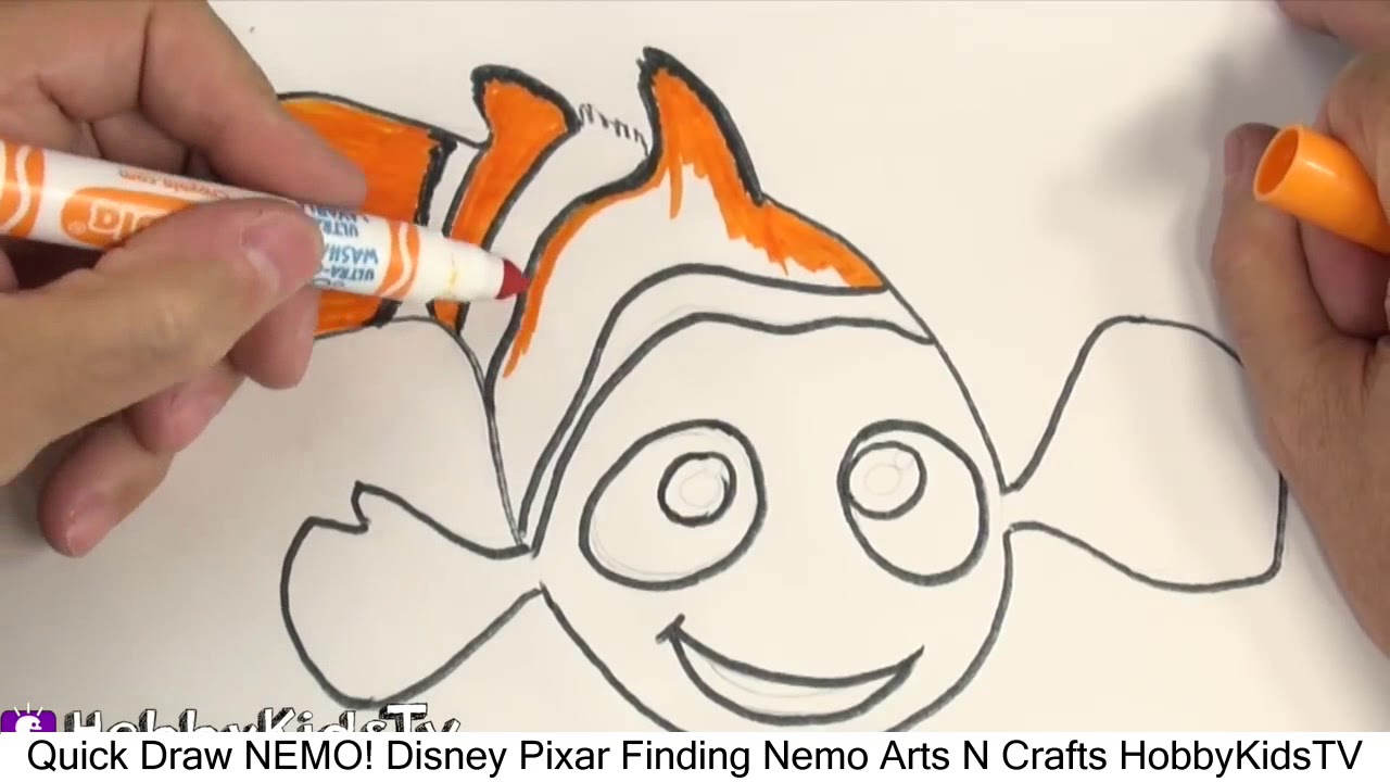 Quick Draw NEMO! Disney Pixar Finding Nemo Arts N Crafts HobbyKidsTV ...