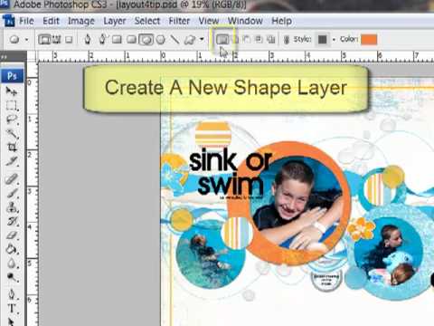 Creating an Offset Circle Frame in Photoshop & PSE - YouTube