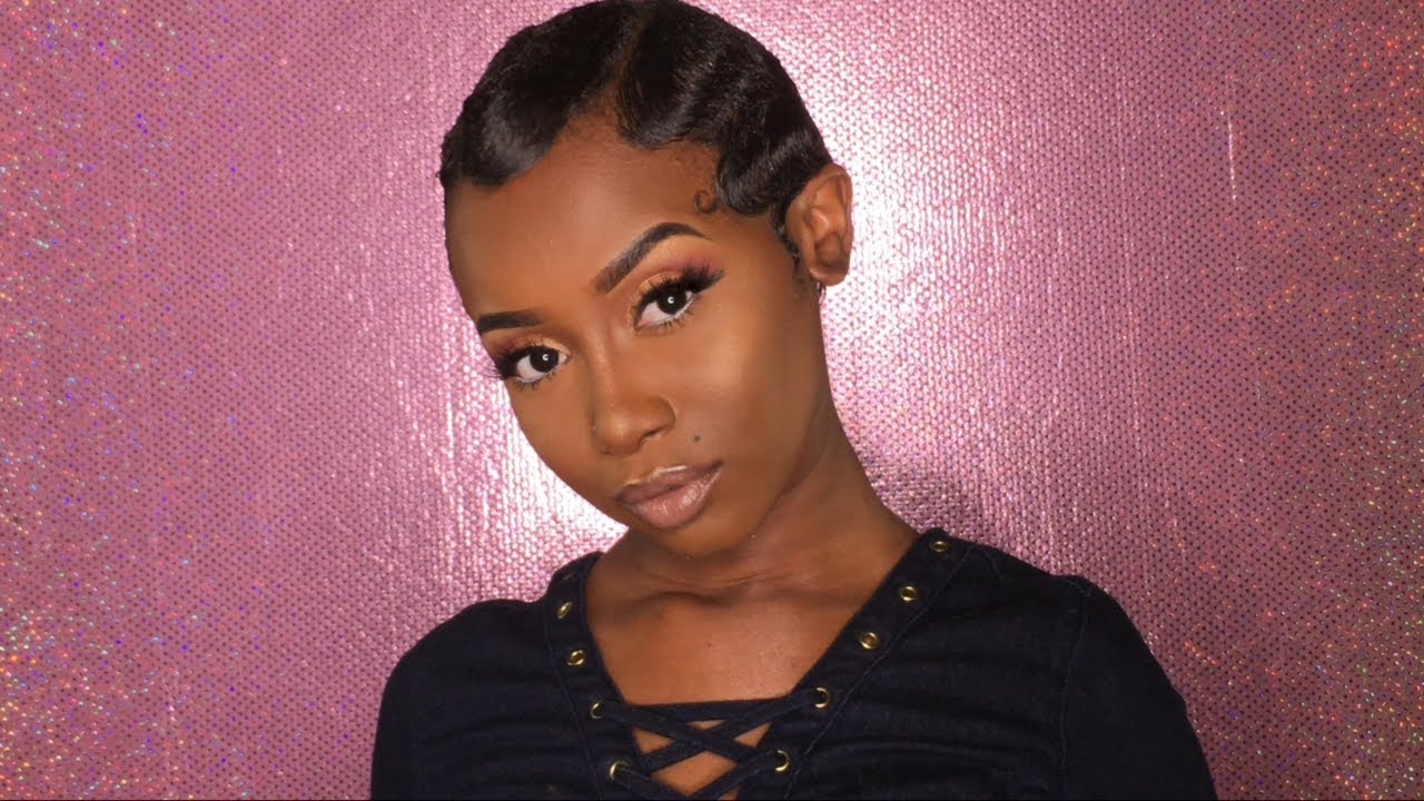 Natural Thanksgiving SLAY! (Finger wave/ Hair touch up) - YouTube
