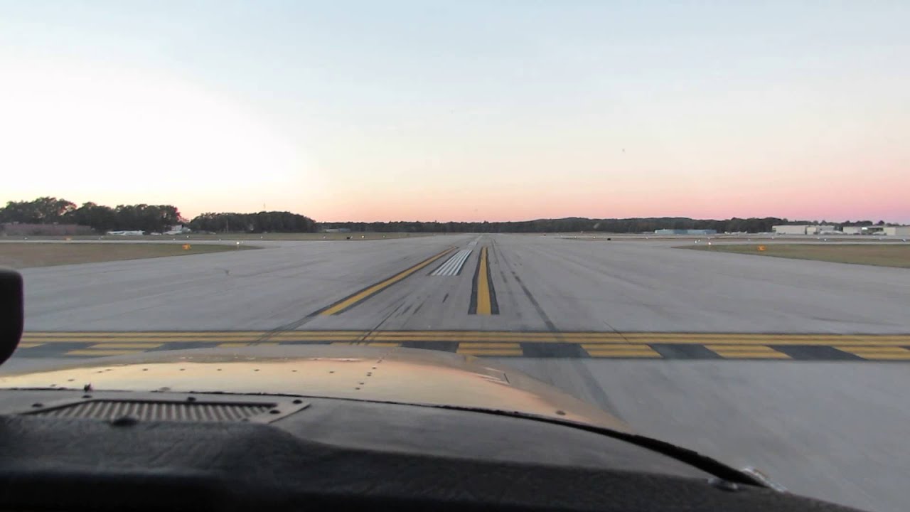 Back at Traverse City, KTVC, touchdown on runway 36. - YouTube