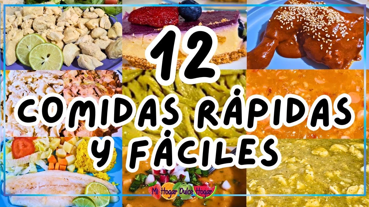 ️ 12 COMIDAS RAPIDAS Y FACILES DE HACER #mihogardulcehogar # ...