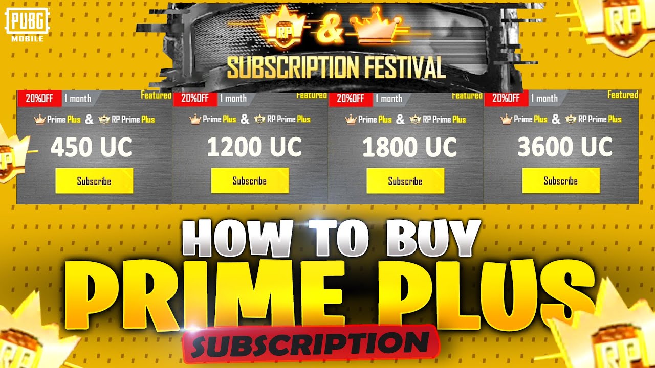 HOW TO GET PRIME PLUS | SUBSCRIPTION FESTIVAL PUBG MOBILE | BEST ...