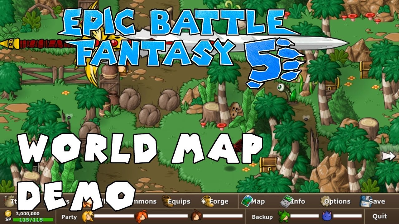 Epic Battle Fantasy 5 - World Map Demo - YouTube