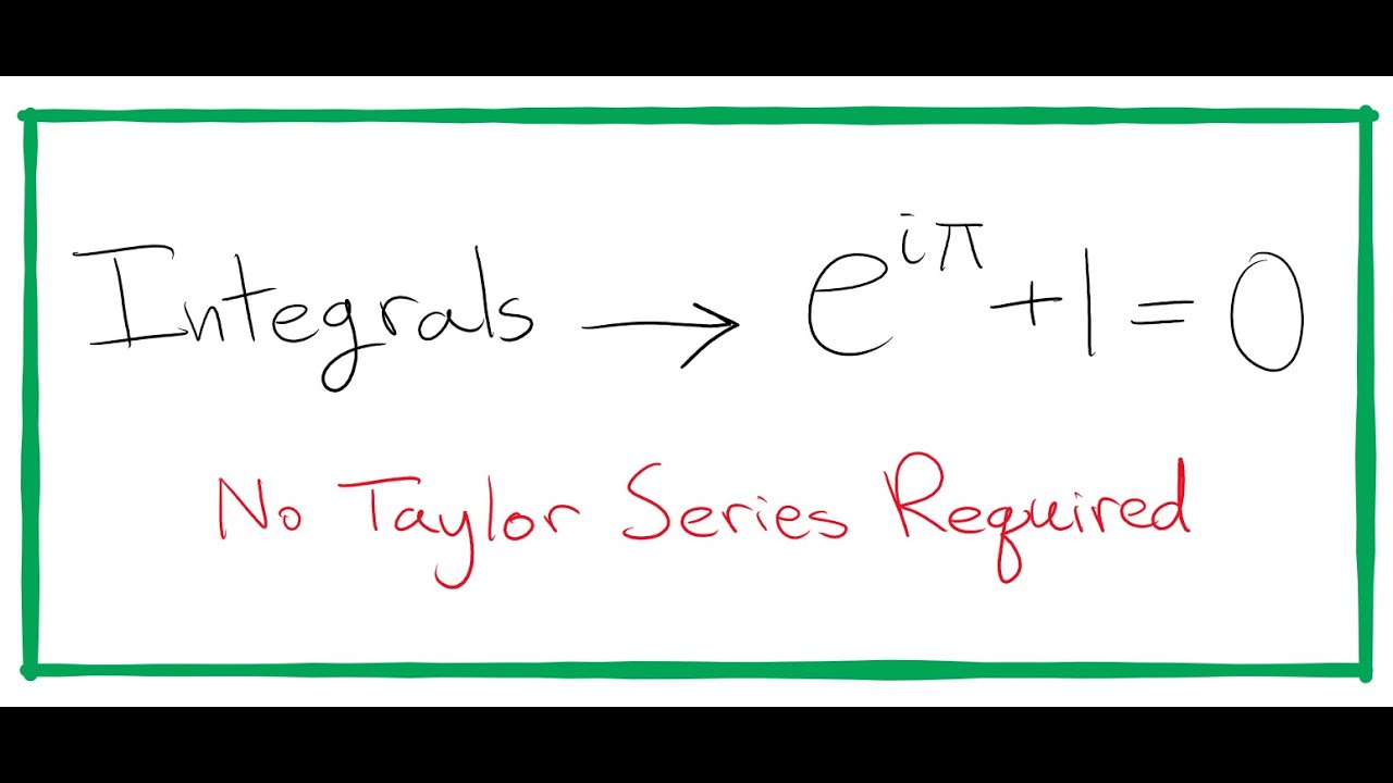 e^(i*pi)+1=0: No Taylor Series or Euler's Formula - YouTube