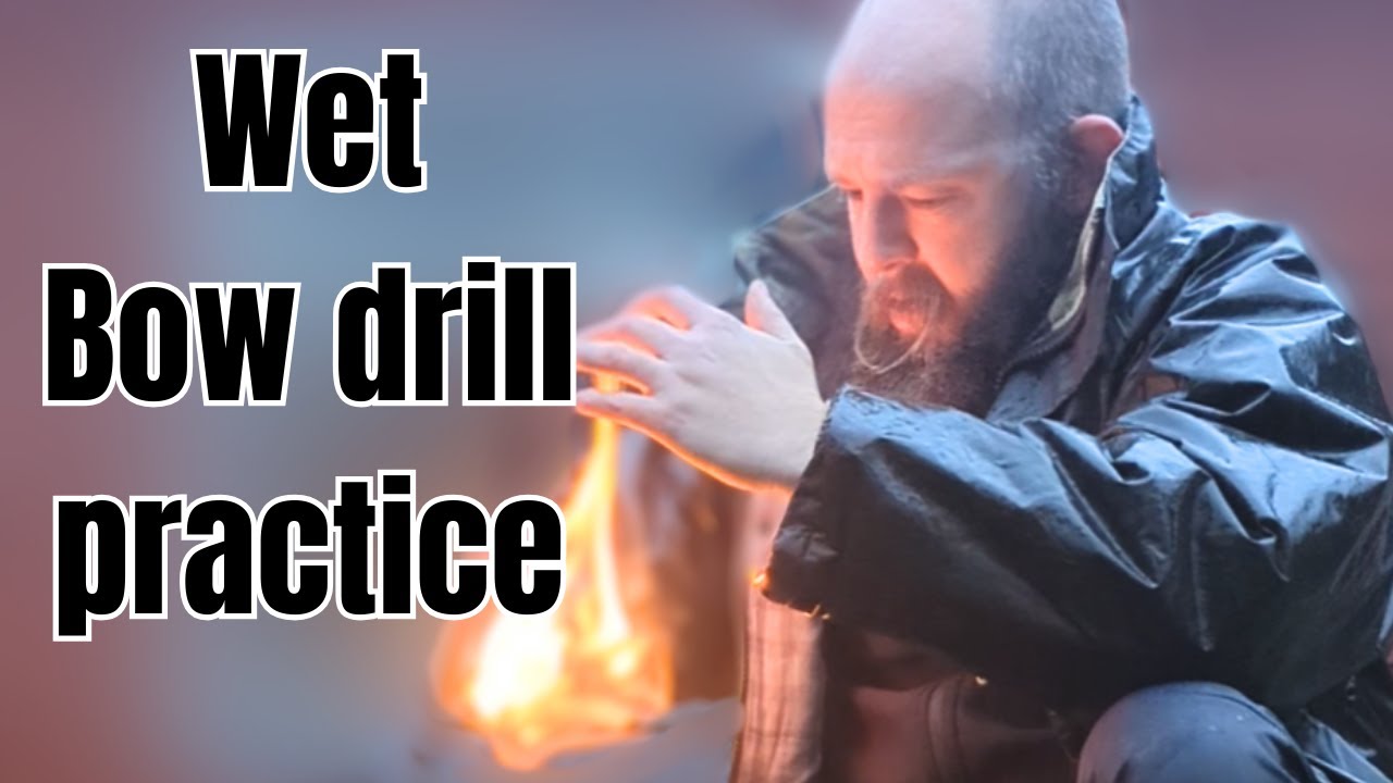 Mastering Survival Skills: Bow Drill Fire in the Rain - YouTube