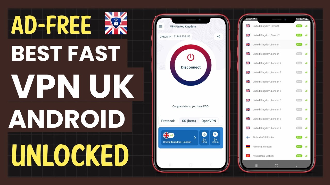 Best Free Fast VPN UK App for Android - YouTube