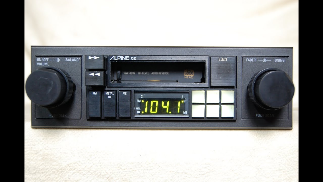Vintage Alpine 7263 AM/FM cassette car stereo #7 - YouTube