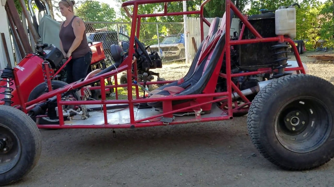 Home built buggy that needs some work - YouTube