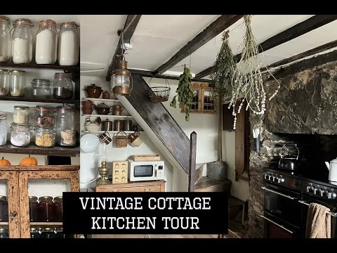 Cosy Vintage Cottage Kitchen Tour - YouTube