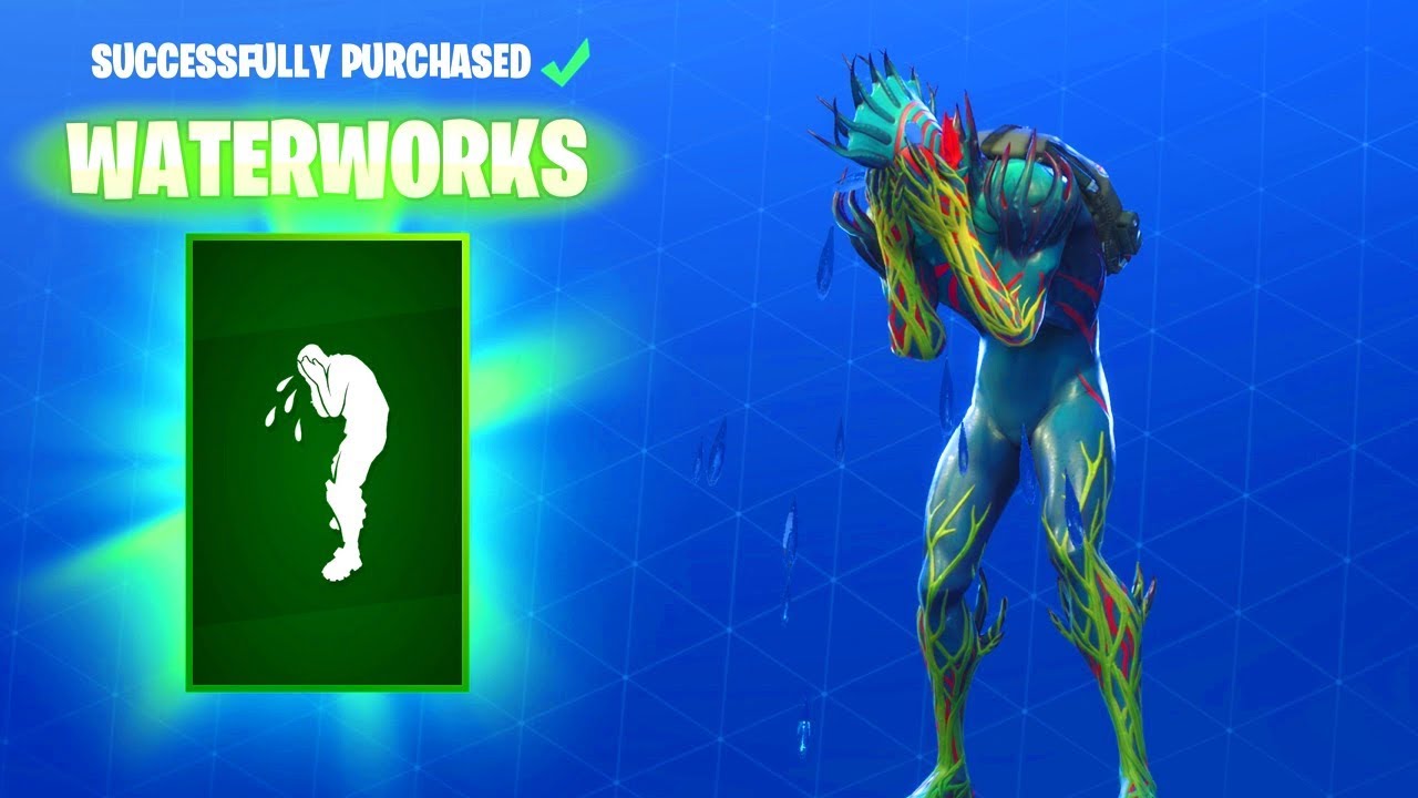 FORTNITE V BUCKS SPENDING SPREE NEW WATERWORKS EMOTE ON ALL MY OUTFITS ...