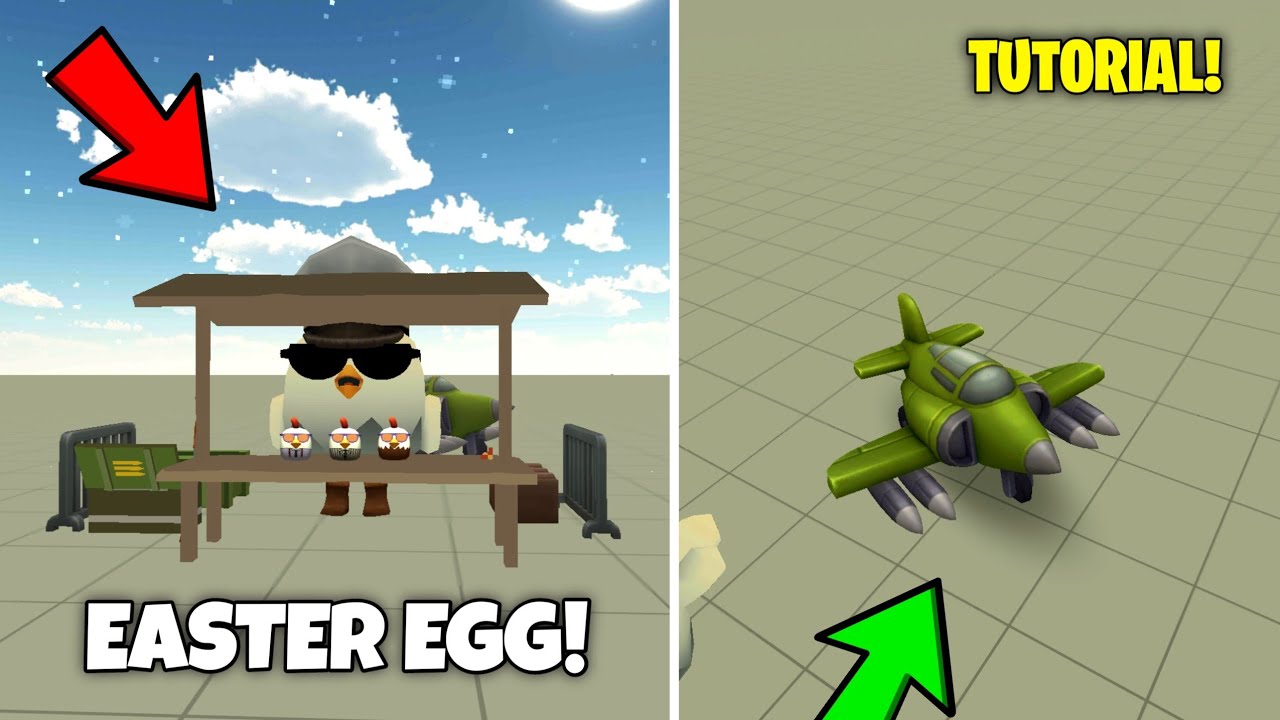 😱 NEW SECRET PLANE AND SKIN STALL EASTER EGGS IN CHICKEN GUN 4.7.01 ...