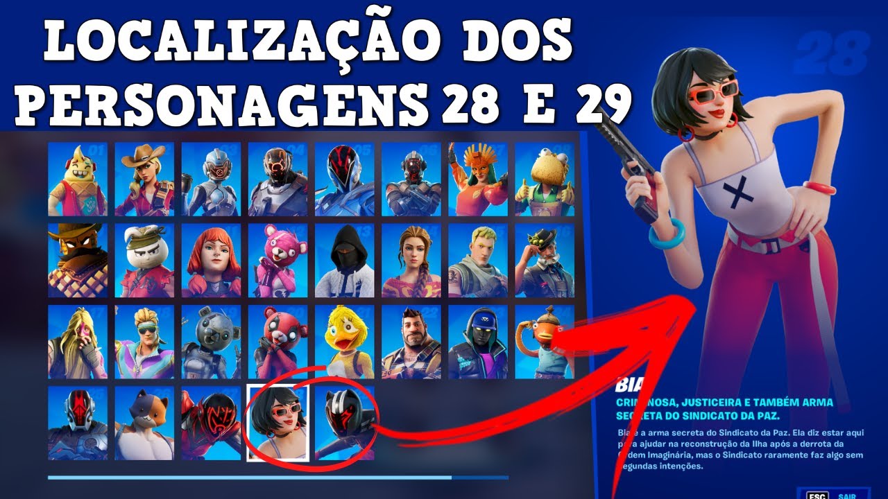 ONDE ESTÃO OS PERSONAGENS 28 E 29 NO FORTNITE TEMPORADA 3 - YouTube