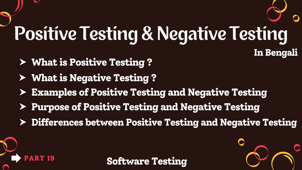 QA manual testing tutorial for beginners | difference between positive ...