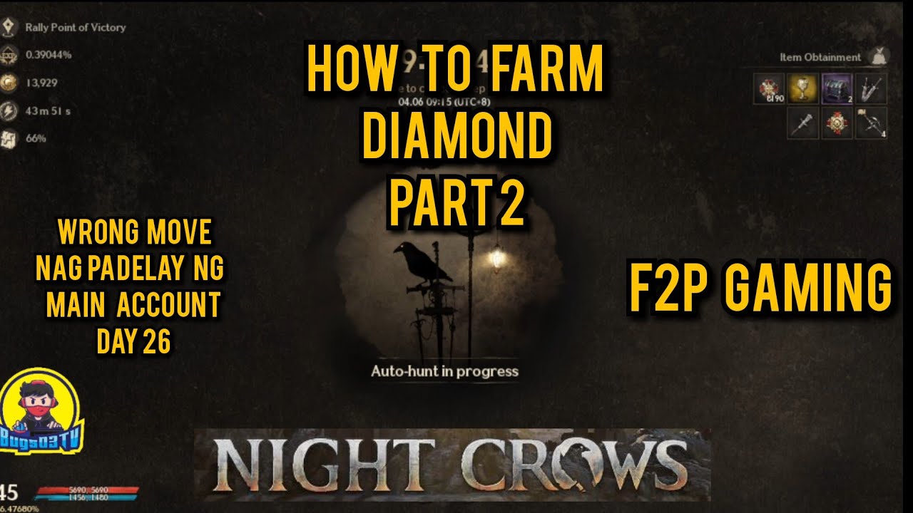 NIGHT CROWS How to farm diamond part 2 mid farming - YouTube