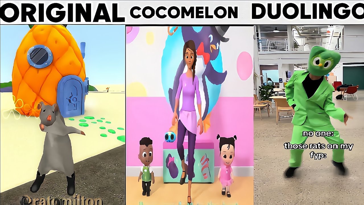 ORIGINAL RAT DANCE X COCOMELON RAT DANCE X DUOLINGO RAT DANCE - YouTube