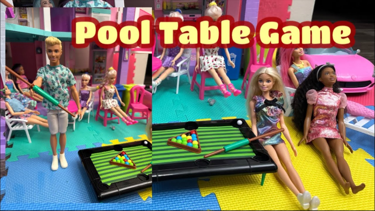 BARBIE Dollhouse Pool Table Game unboxing || Thanks Giving gifts 🎁 ...