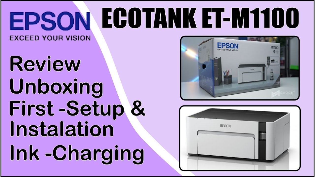 Epson M1100 EcoTank Printer Unboxing & Review ||Epson M1100 - YouTube