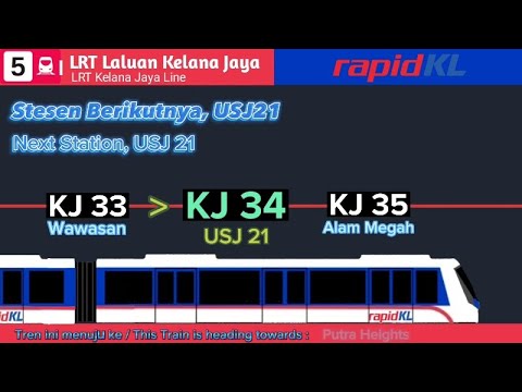 LRT Kelana Jaya Line | USJ 21 & Alam Megah Announcement - YouTube